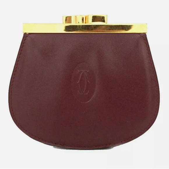 Cartier | Bags | Cartier Must De Cartier Vintage Euc Leather Kisslock ...